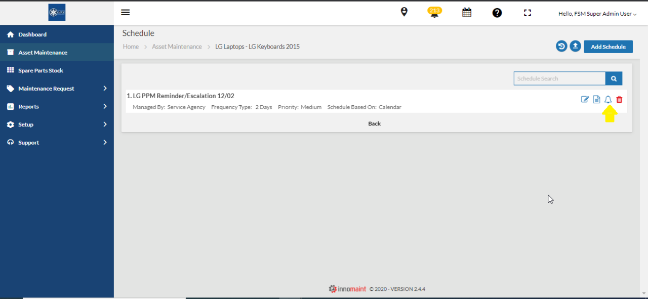 Innomaint Software Release Version 2.4.5 | InnoMaint CMMS