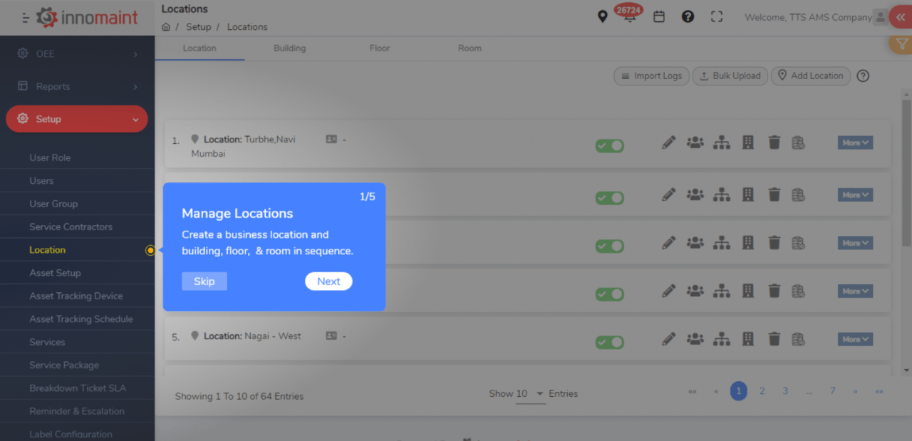 Innomaint Version 3.5.5 | InnoMaint CMMS